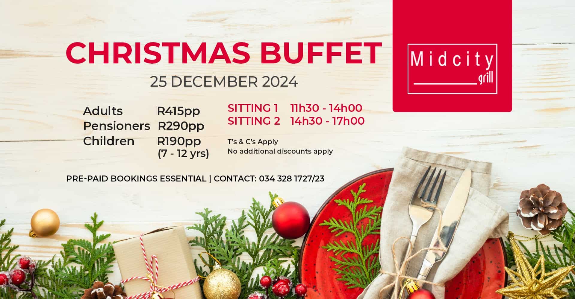 Christmas Buffet at Midcity Grill Blackrock